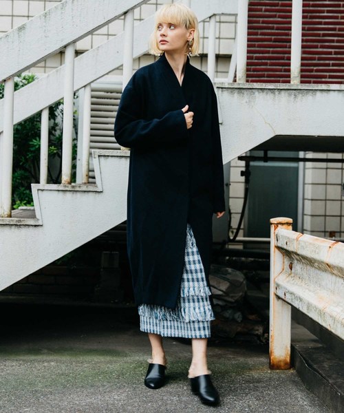 AMERI（アメリ）の「【AMERI VINTAGE】《STUDIOUS別注》シンプルノーカラーコート（チェスターコート）」 - WEAR