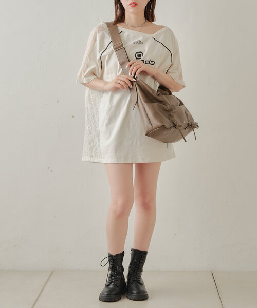 Chico（チコ）の「【A4対応/PC対応】ドロストデザインBIGショルダーバッグ（ショルダーバッグ）」 - WEAR