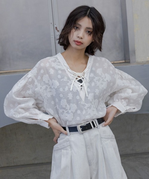 PAGEBOY（ページボーイ）の「2WAYレースアップブラウス（シャツ/ブラウス）」 - WEAR