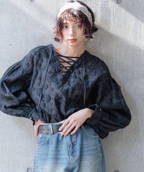 PAGEBOY（ページボーイ）の「2WAYレースアップブラウス（シャツ/ブラウス）」 - WEAR
