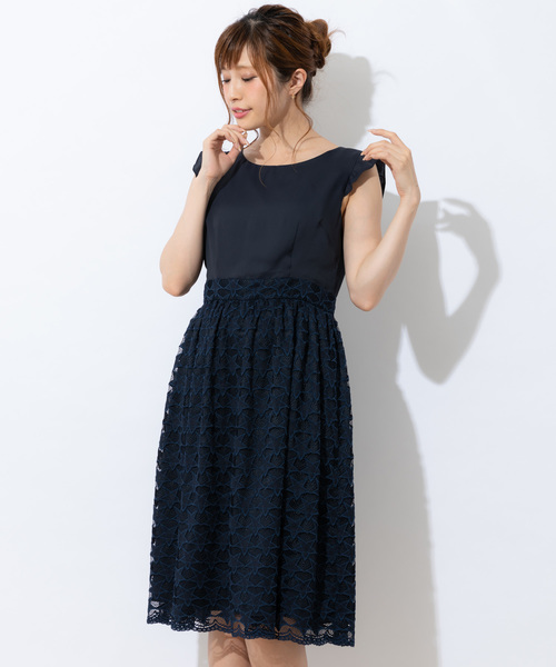 Rewde（ルゥデ）の「星柄ﾄﾞｯｷﾝｸﾞﾜﾝﾋﾟｰｽ（8R05-06038）（ワンピース）」 - WEAR