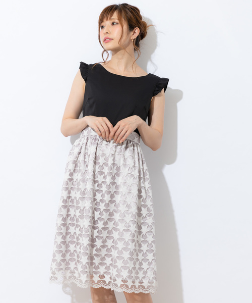 Rewde（ルゥデ）の「星柄ﾄﾞｯｷﾝｸﾞﾜﾝﾋﾟｰｽ（8R05-06038）（ワンピース）」 - WEAR