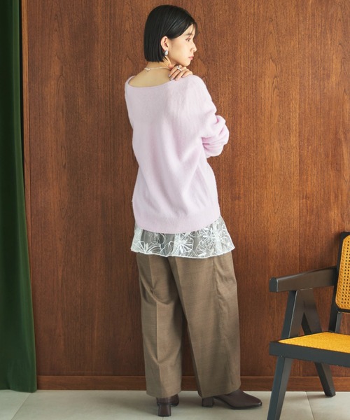 セール】カシミヤウールキーネックニットプルオーバー（ニット