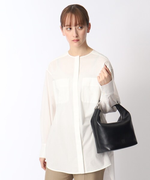 クレシェンテ】レザーハンドバッグ M 本革（商品番号：P25-20241