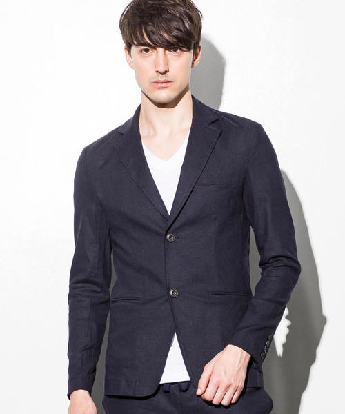 JH junhashimoto（ジェイエイチジュンハシモト）の「JH junhashimoto(ジェイエイチ ジュンハシモト)ストレッチリネンノッチドジャケット（テーラードジャケット）」 - WEAR