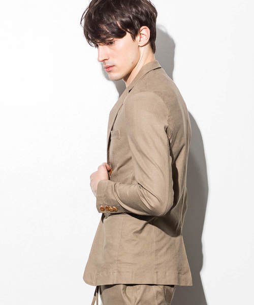 JH junhashimoto（ジェイエイチジュンハシモト）の「JH junhashimoto(ジェイエイチ ジュンハシモト)ストレッチリネンノッチドジャケット（テーラードジャケット）」 - WEAR