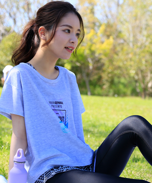ICEPARDAL（アイスパーダル）の「【香川沙耶・有末麻祐子着用モデル】フィットネスショートTシャツ 速乾 ストレッチ素材 水陸両用 UPF50+ 脚長効果 ドルマンスリーブ（Tシャツ ...