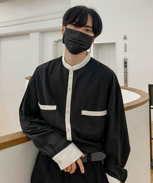 EDEL（エーデル）の「EDEL - モノトーンバンドカラーシャツ（シャツ/ブラウス）」 - WEAR