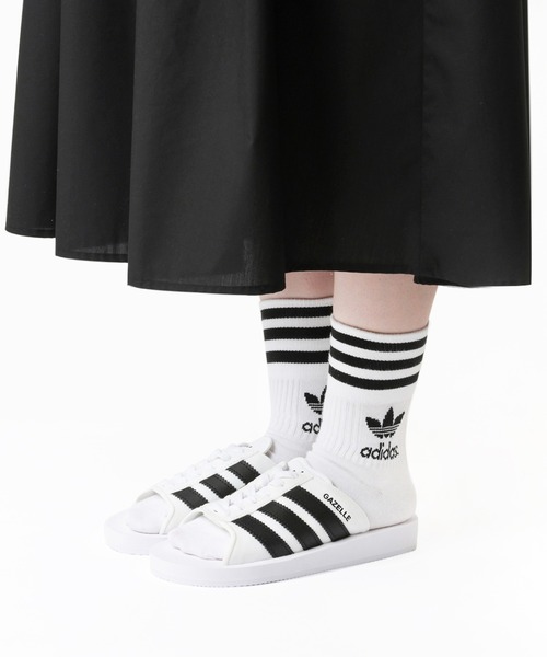 【セール】ADIDAS アディダス GAZELLE BEACH W ガゼル ビーチ JQ7420 FTWR/CORE/FTWR（サンダル ...