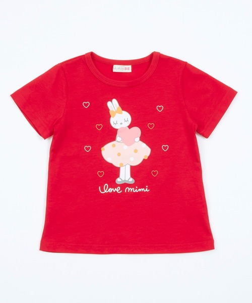 KP（ケーピー）の「mimiちゃんハートモチーフTシャツ80～130（Tシャツ/カットソー）」 - WEAR