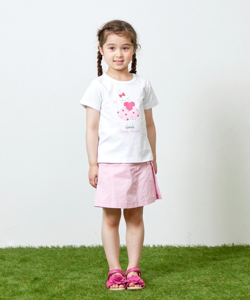 KP（ケーピー）の「mimiちゃんハートモチーフTシャツ80～130（Tシャツ/カットソー）」 - WEAR
