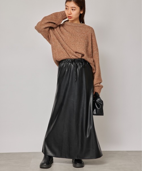 SETUP7（セットアップセブン）の「【SETUP7】フェイクレザーロングスカート KNF037（スカート）」 - WEAR