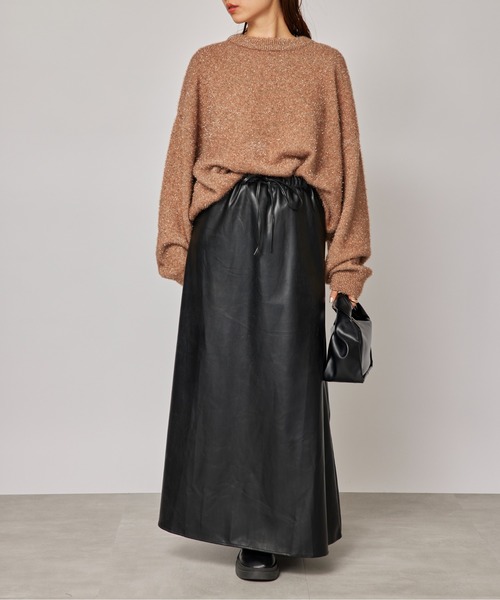 SETUP7（セットアップセブン）の「【SETUP7】フェイクレザーロングスカート KNF037（スカート）」 - WEAR