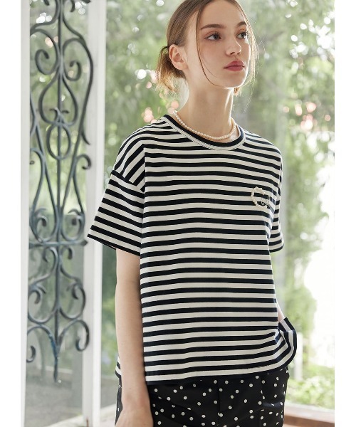 COEL（コエル）の「パールロゴボーダーTシャツ（Tシャツ/カットソー）」 - WEAR