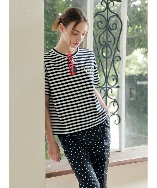 COEL（コエル）の「パールロゴボーダーTシャツ（Tシャツ/カットソー）」 - WEAR