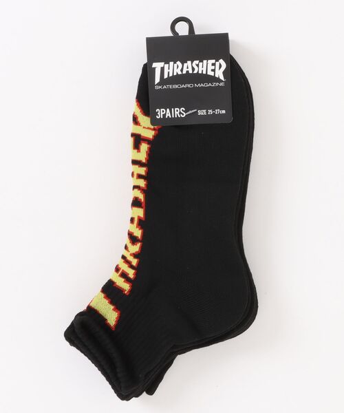 THRASHER（スラッシャー）の「【THRASHER】スラッシャー MAG LOGO SOCKS 3PACK SOCKS 靴下 ソックス 3 ...