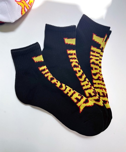 【セール】【THRASHER】スラッシャー MAG LOGO SOCKS 3PACK SOCKS 靴下 ソックス 3足セット TH-SX225 ...