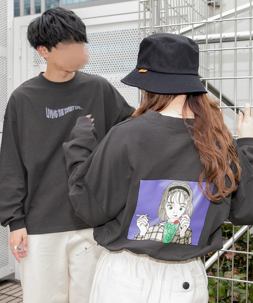 PairPair（ペアペア）の「レトロガールロンT(ユニセックス)（Tシャツ/カットソー）」 - WEAR