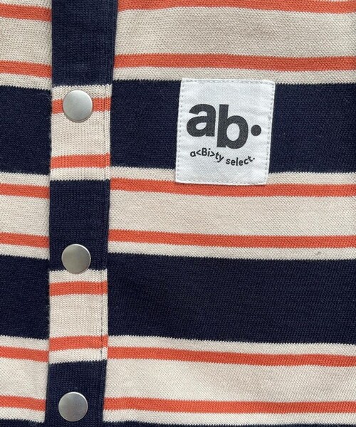 aBity select（アビティセレクト）の「ABITYネーム マルチボーダースウェット ノースリーブオールインワン（ロンパース）」 - WEAR