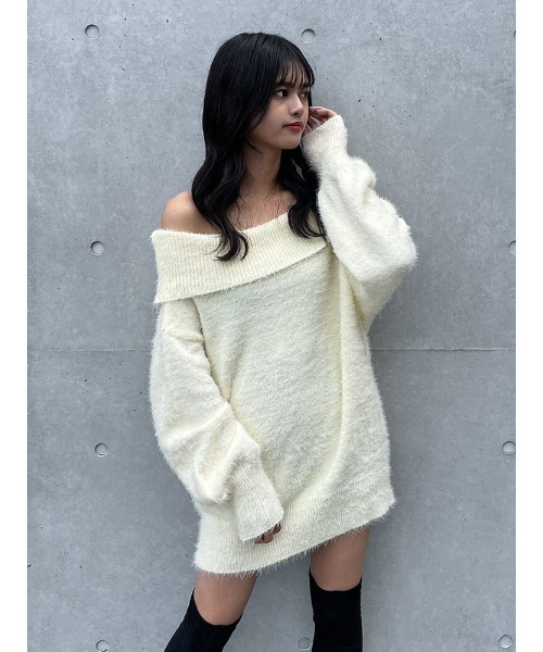 ENVYM（アンビー）の「オフショルフェザーOP（ワンピース）」 - WEAR