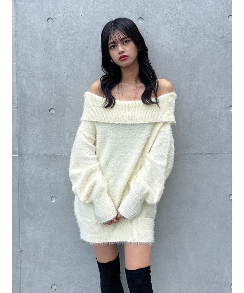 ENVYM（アンビー）の「オフショルフェザーOP（ワンピース）」 - WEAR