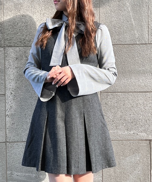 abc une face（アーベーセーアンフェイス）の「ボックスプリーツミニジャンスカ（ワンピース）」 - WEAR