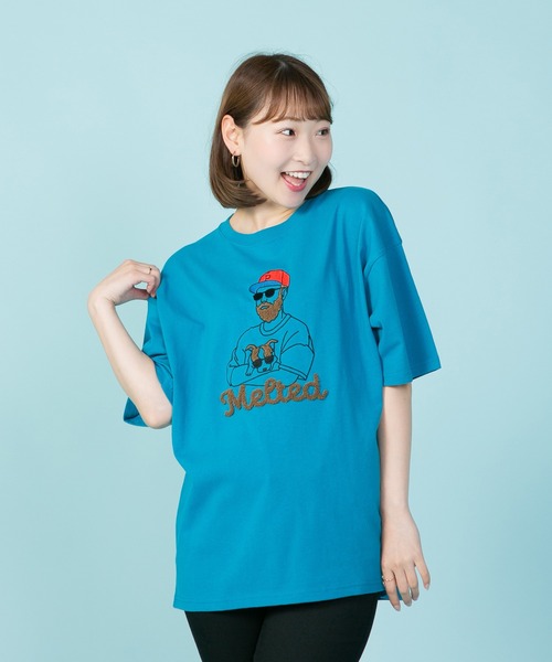 UNIIT（ユニット）の「【UNIIT/ユニット】髭おじさん サガラ刺繍 ビッグシルエット Tシャツ USAコットン100％ ユニセックス（T ...