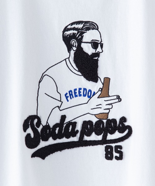 UNIIT（ユニット）の「【UNIIT/ユニット】髭おじさん サガラ刺繍 ビッグシルエット Tシャツ USAコットン100％ ユニセックス（T ...