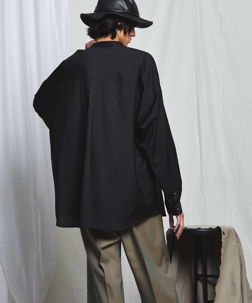 MAISON SPECIAL（メゾンスペシャル）の「《ユニセックスアイテム》REDA ACTIVE/レダアクティブ ウォッシャブルウールプライムオーバーバンドカラーシャツ 【MAISON ...