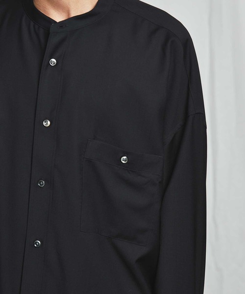 MAISON SPECIAL（メゾンスペシャル）の「《ユニセックスアイテム》REDA ACTIVE/レダアクティブ ウォッシャブルウールプライムオーバーバンドカラーシャツ 【MAISON ...