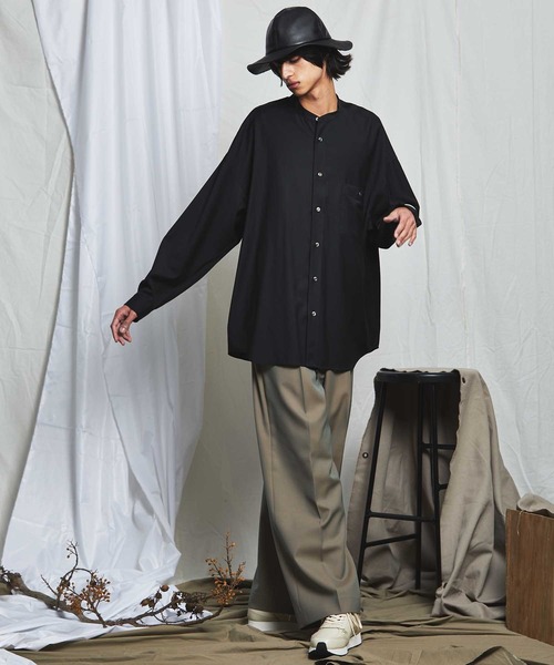 MAISON SPECIAL（メゾンスペシャル）の「《ユニセックスアイテム》REDA ACTIVE/レダアクティブ ウォッシャブルウールプライムオーバーバンドカラーシャツ 【MAISON ...