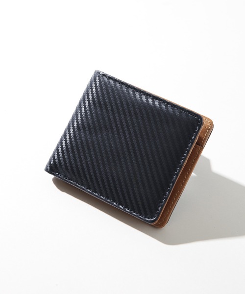 SETUP7（セットアップセブン）の「【SETUP7】カーボン調二つ折り財布 W-1071 MKS（財布）」 - WEAR