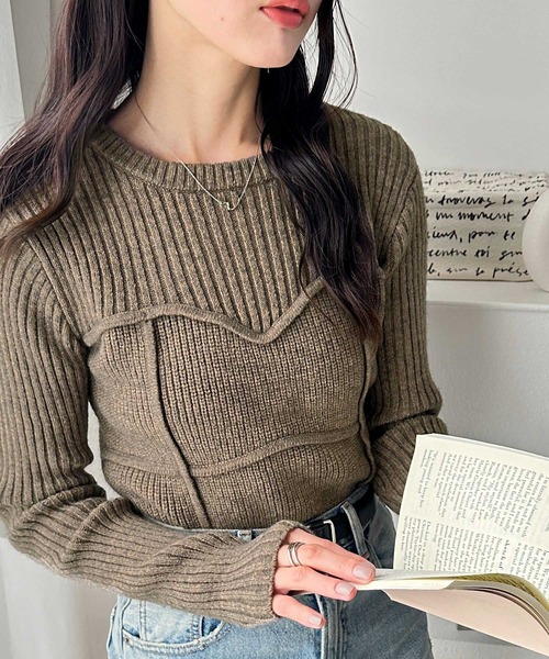 GeeRA（ジーラ）の「ビスチェドッキングニットプルオーバー（ニット/セーター）」 - WEAR