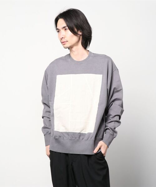 KURO（クロ）の「【KURO】SULFUR DYED GIZA SUVIN SWEAT -ARCHITECTURE-（スウェット）」 - WEAR