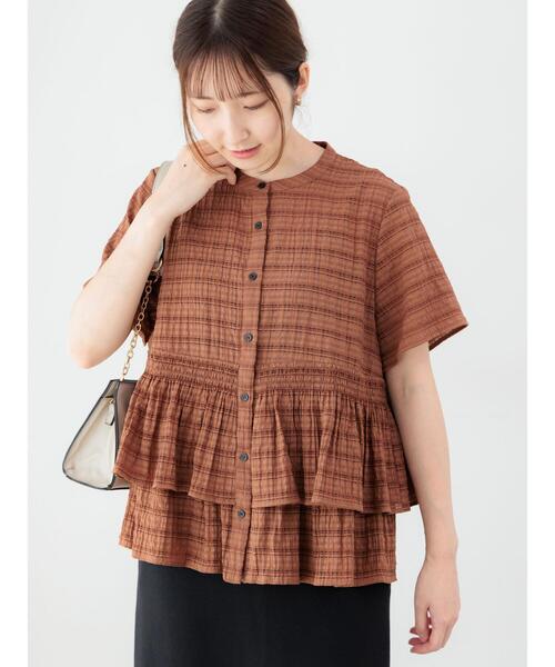 Te chichi TERRASSE（テチチテラス）の「シアーチェックティアードブラウス（シャツ/ブラウス）」 - WEAR