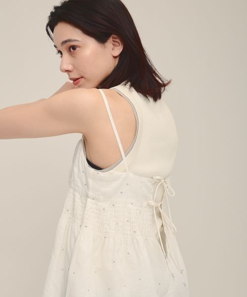 eL（エル）の「【eL】Made in India Dot Cami Blouse/993250（キャミソール）」 - WEAR