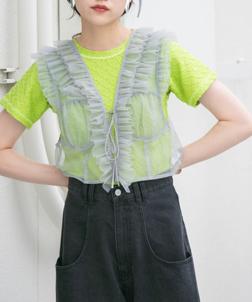 KBF（ケイビーエフ）の「ステッチデザインシャーリングTEE（Tシャツ/カットソー）」 - WEAR