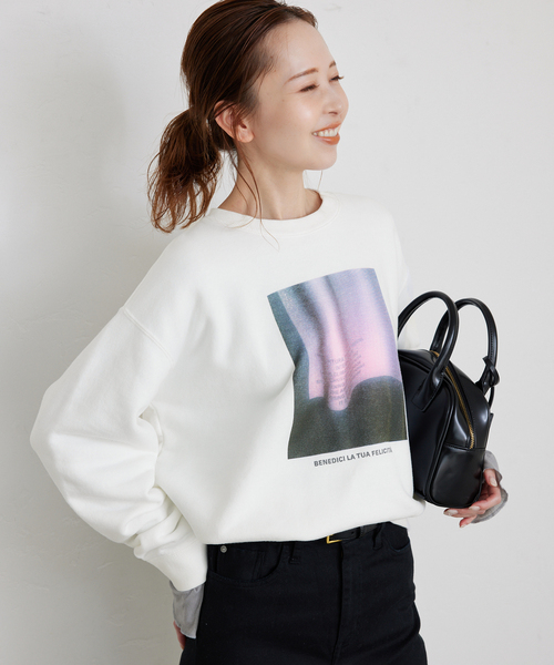 SLOBE IENA（スローブイエナ）の「WEAR VOYAGE SLOBE別注 フォトプリントスウェット（Tシャツ/カットソー）」 - WEAR