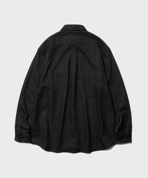 SHIRTER（シャーター）の「WOOL TWO POCKET SHIRT (BLACK)（シャツ/ブラウス）」 - WEAR