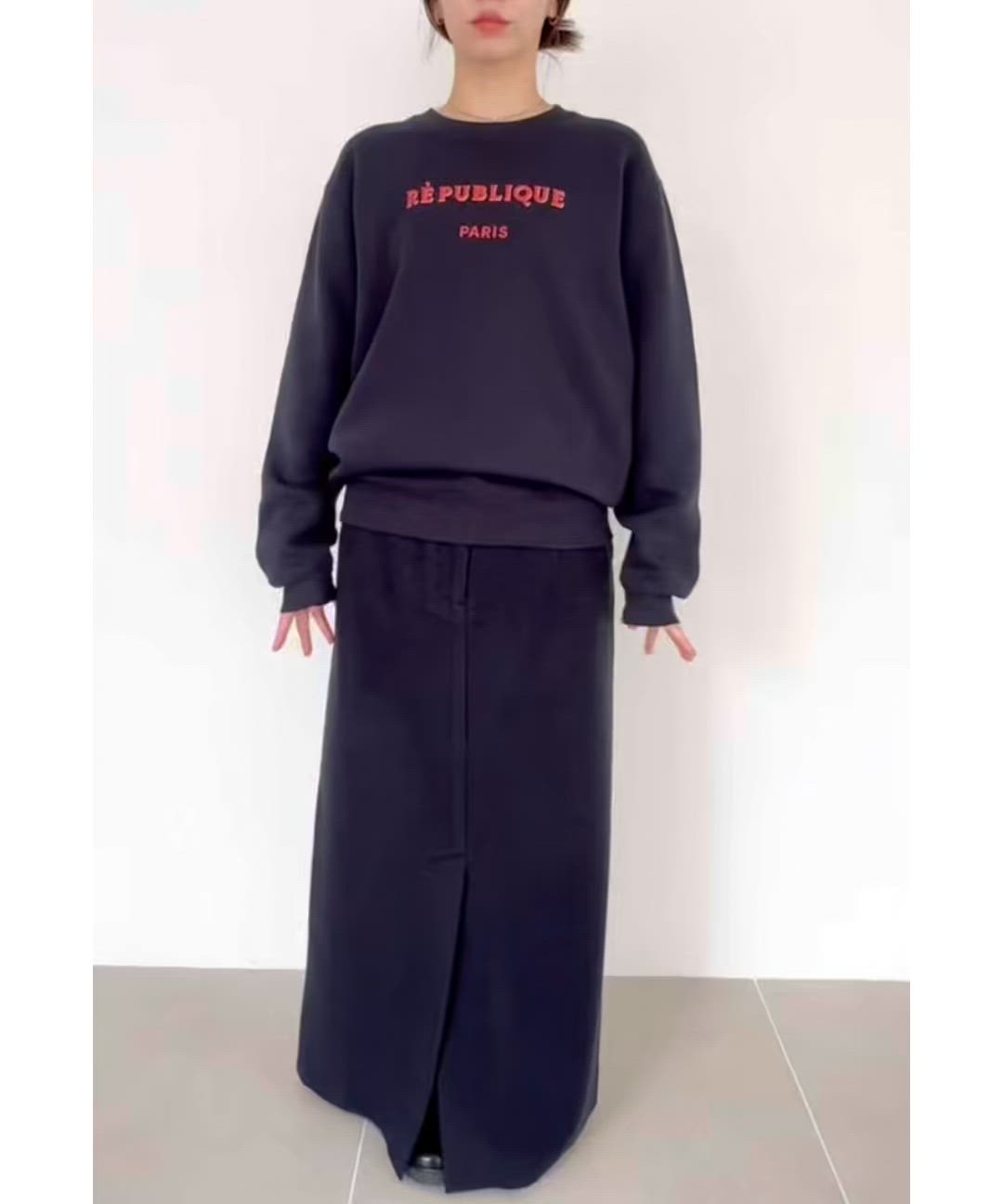 ANGE IN DISGUISE:〈手洗い可能〉デザイン ロゴ プリント スウェット